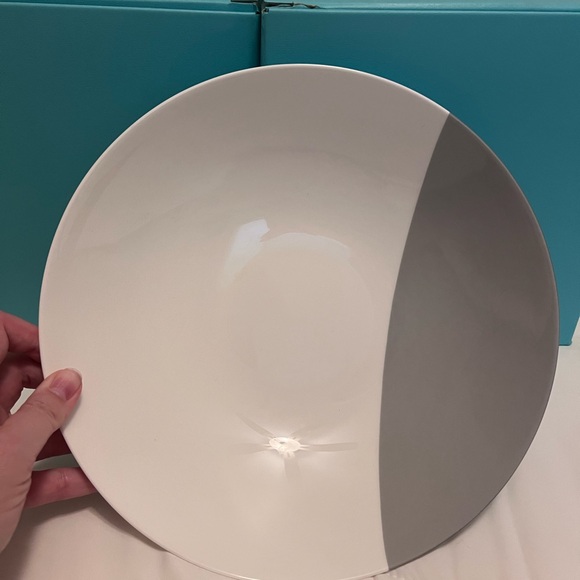 Dining | Tiffany Co Colorblock Grey And White Serving Bowl | Poshmark